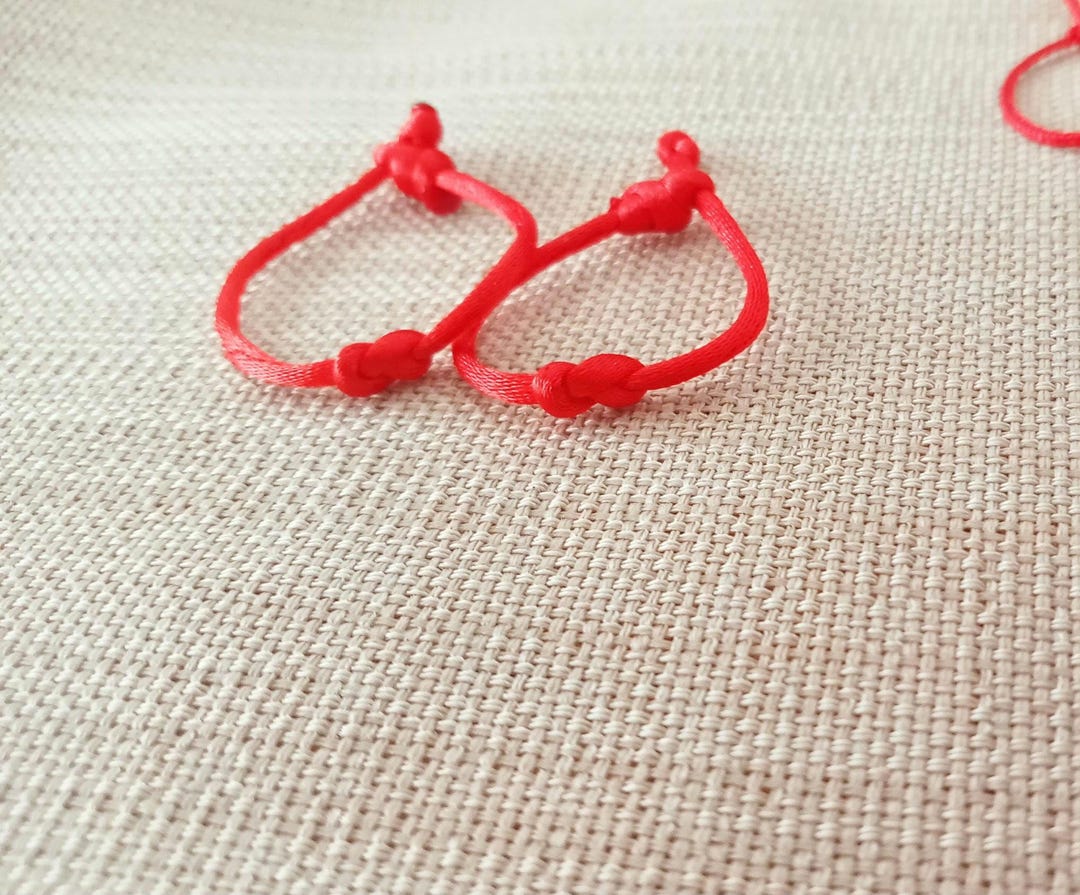 Red String Infinity Ring - Adjustable Ring, Handmade Jewelry, Couple ...