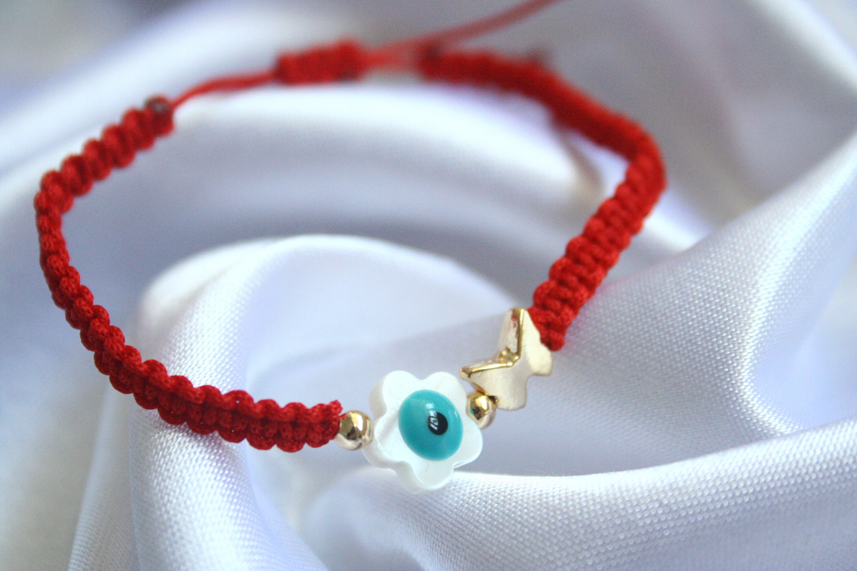 Red String Evil Eye Bracelet for Protection Womens Jewelry Red - Etsy