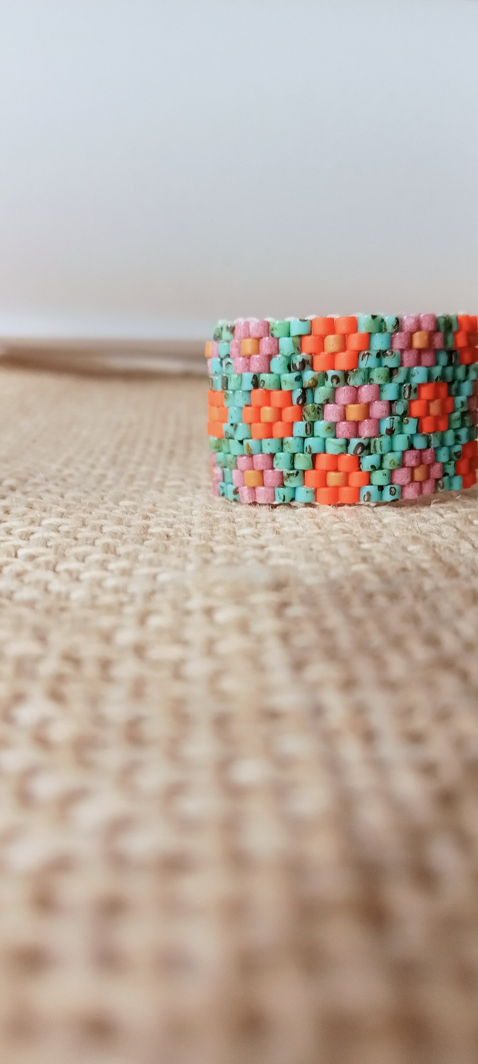 Miyuki Ring, Flower Band Miyuki Ring, Daisy Ring, Rings, Delicate ...