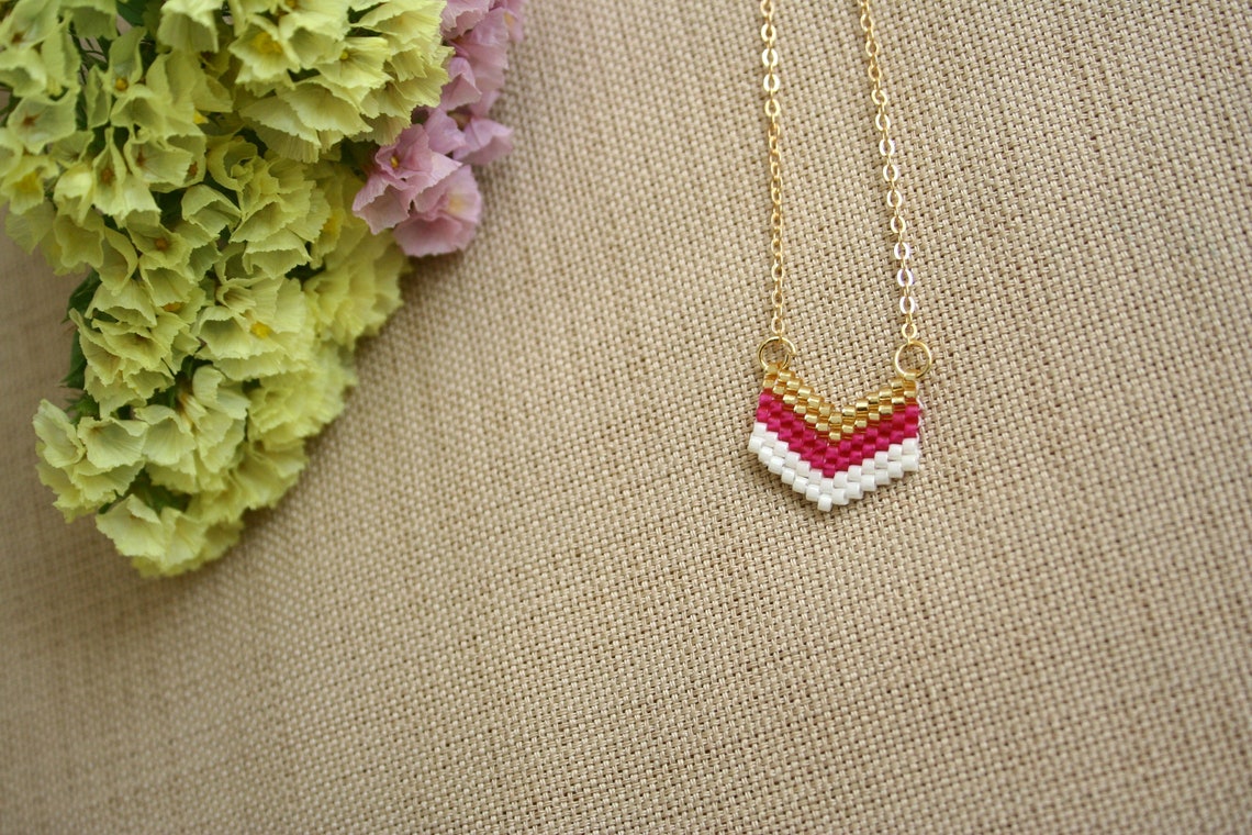 Miyuki Necklace Handmade Beaded Necklace Miyuki Necklace for - Etsy