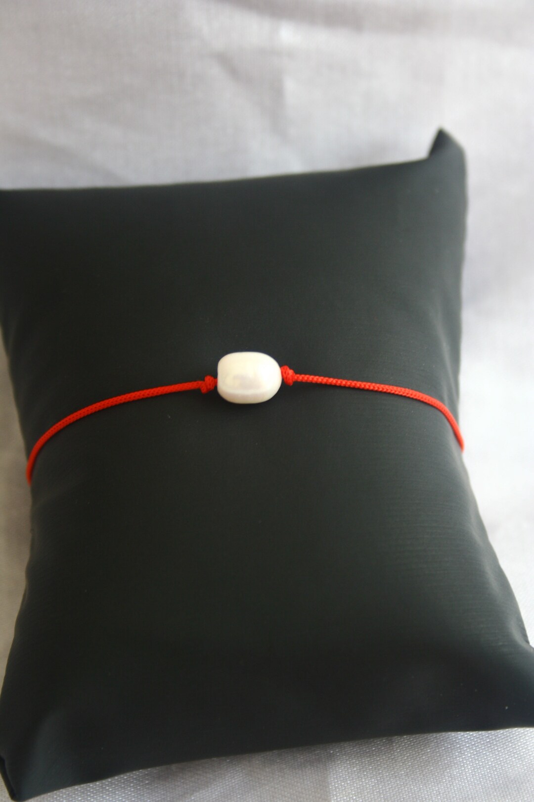 Red String Bracelet, Pearl Bracelet, Adjustable Cord Bracelet ...