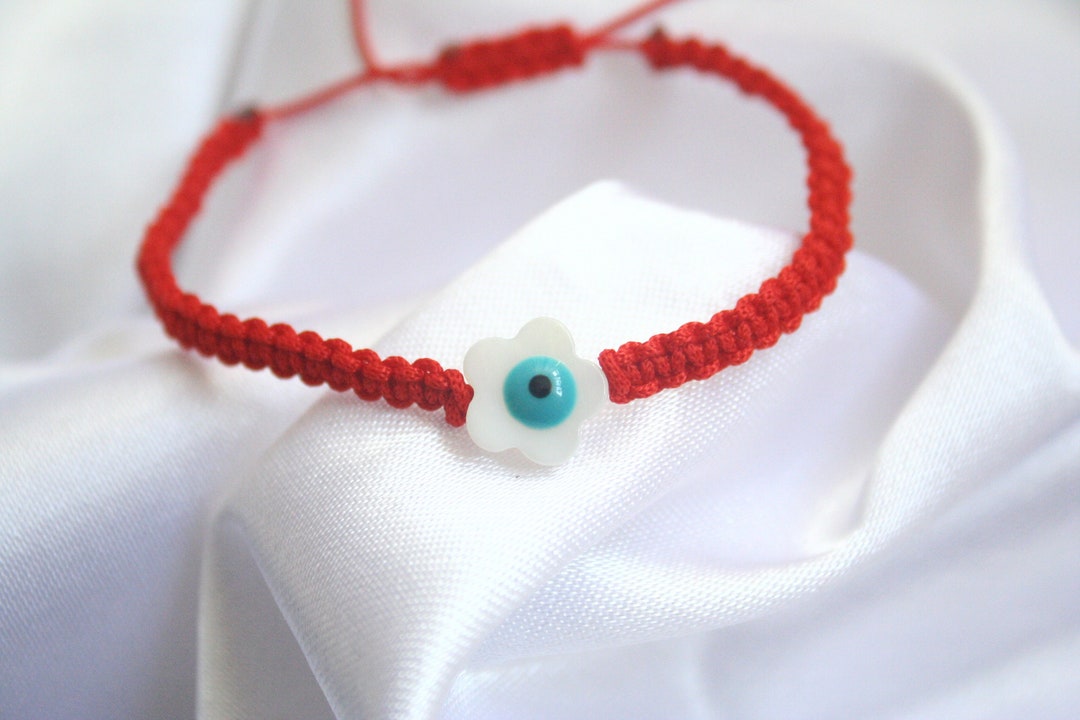 Red String Evil Eye Bracelet Flower Evil Eye Bracelet Red Thread for ...