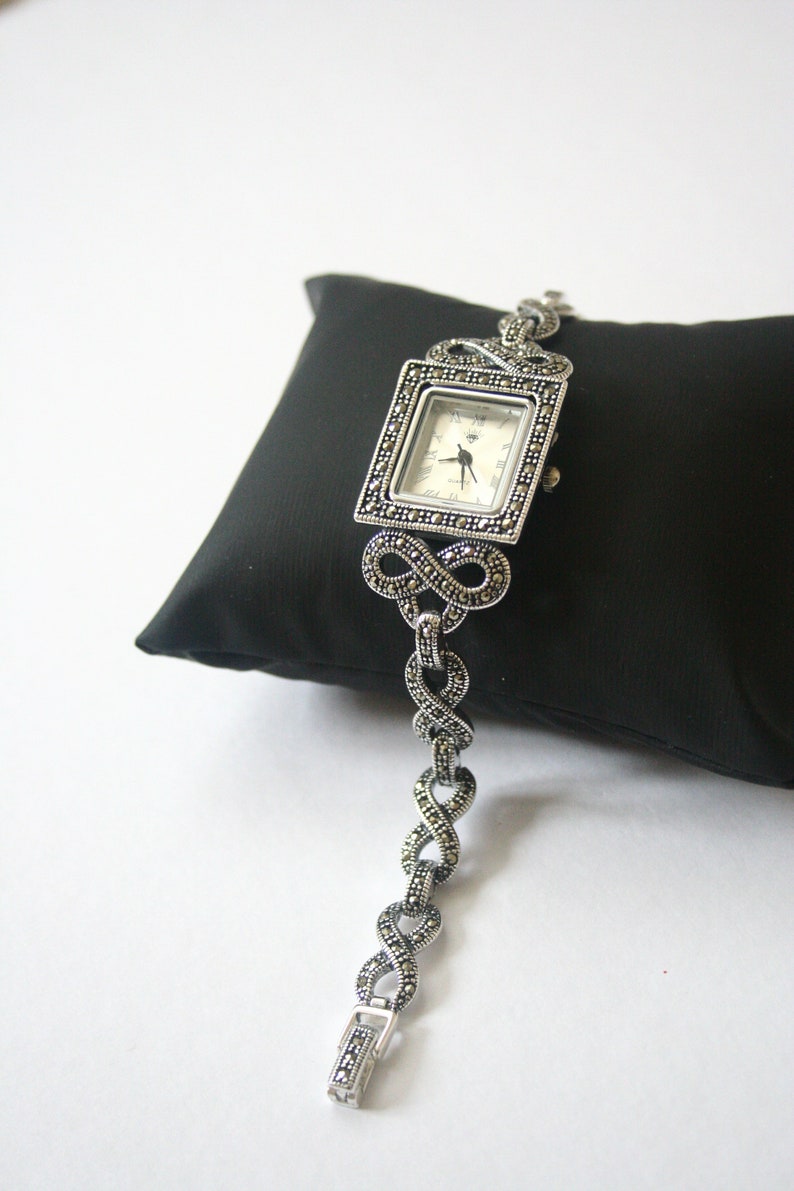 Marcasite Watch 925 Sterling Silver Bohemian Watches for Women - Etsy