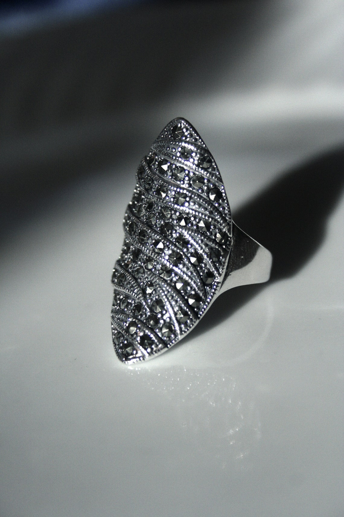 Marcasite 925 Sterling Silver Rings Womens Rings Silver - Etsy