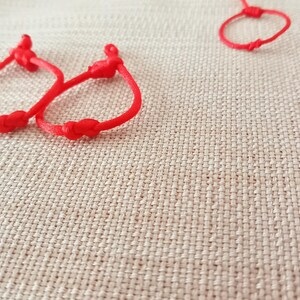 Red String Infinity Ring - Adjustable Ring, Handmade Jewelry, Couple ...