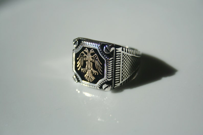 Double Headed Eagle Ring Signet Ring Eagle Ring for Men 925 - Etsy