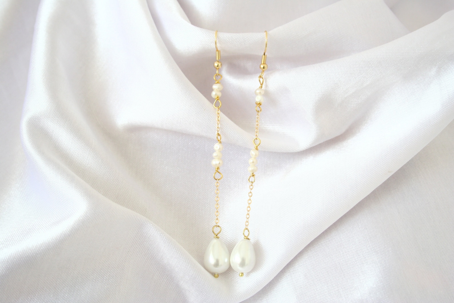 Pearl Earrings Wedding Earrings Handmade Earrings Bridal - Etsy