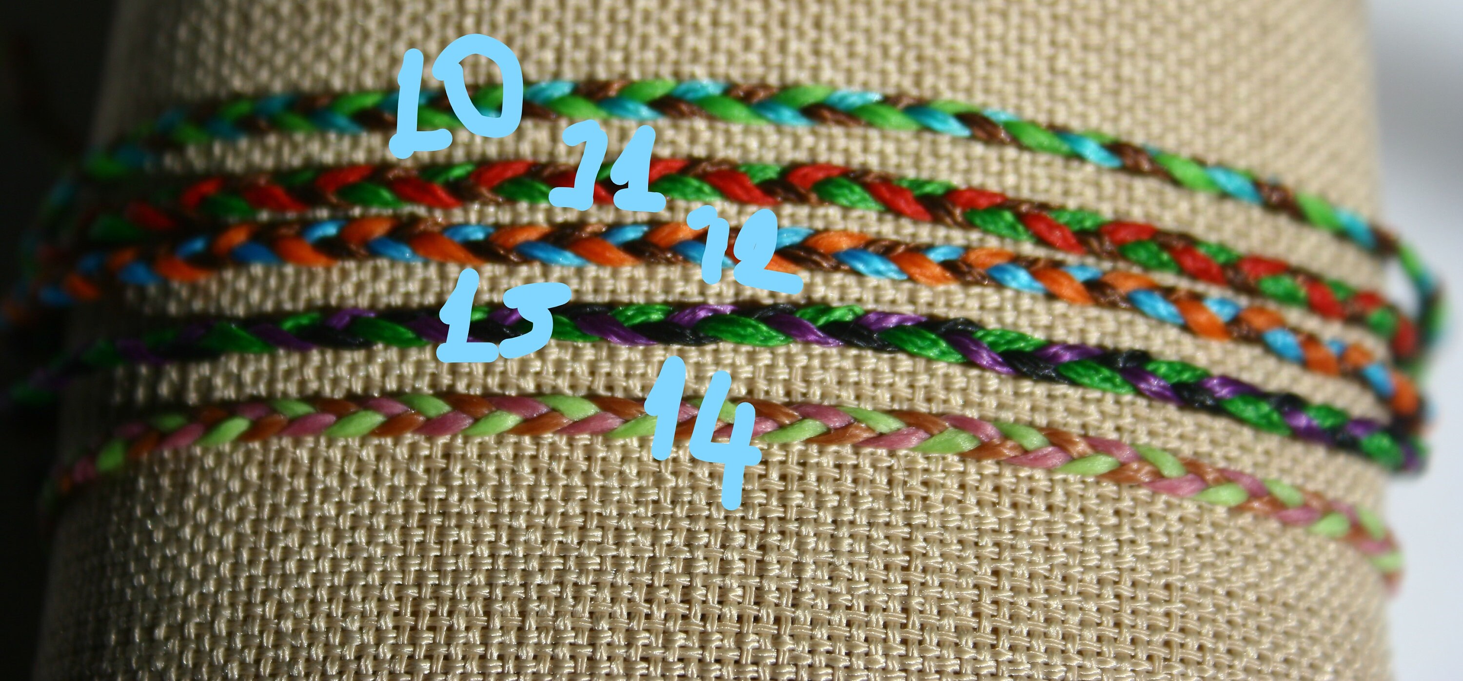 Braided String Bracele, Waxed Braided Lucky Bracelet, Handmade Woven ...