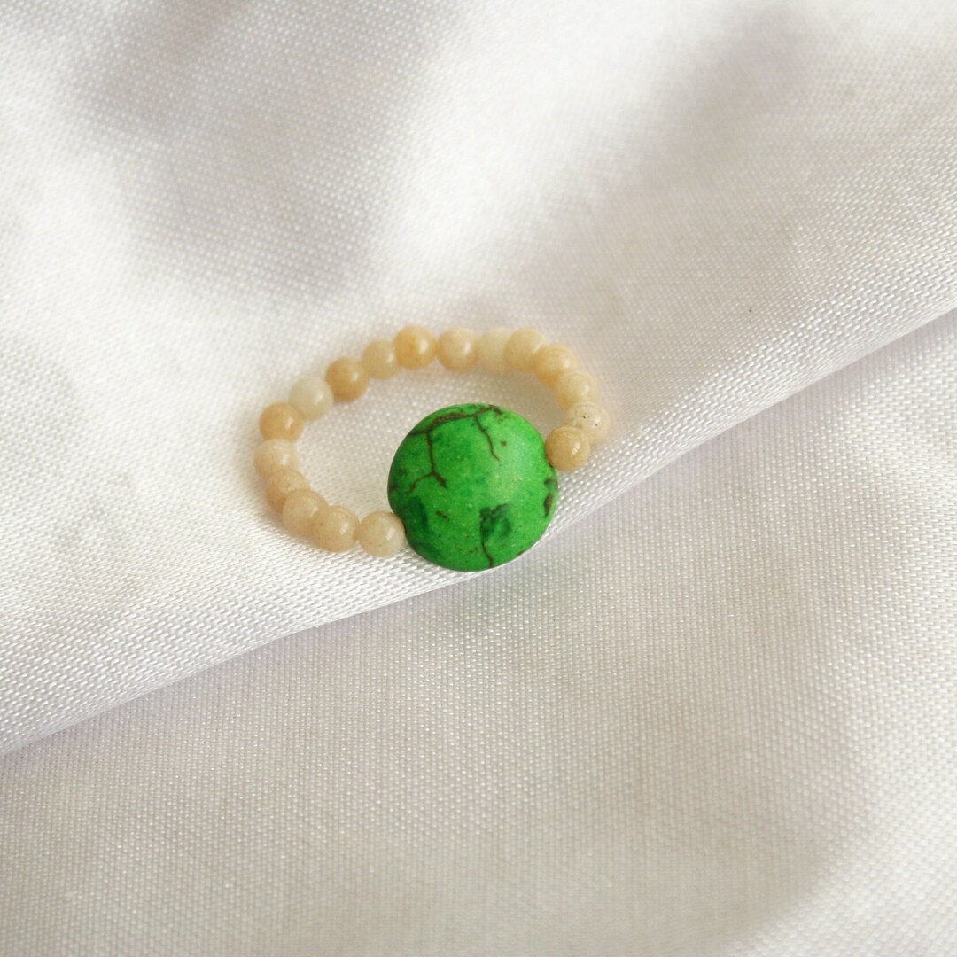 Unisex Stone Ring, Elastic Band Ring, Agate Ring, Agate Stone Ring ...