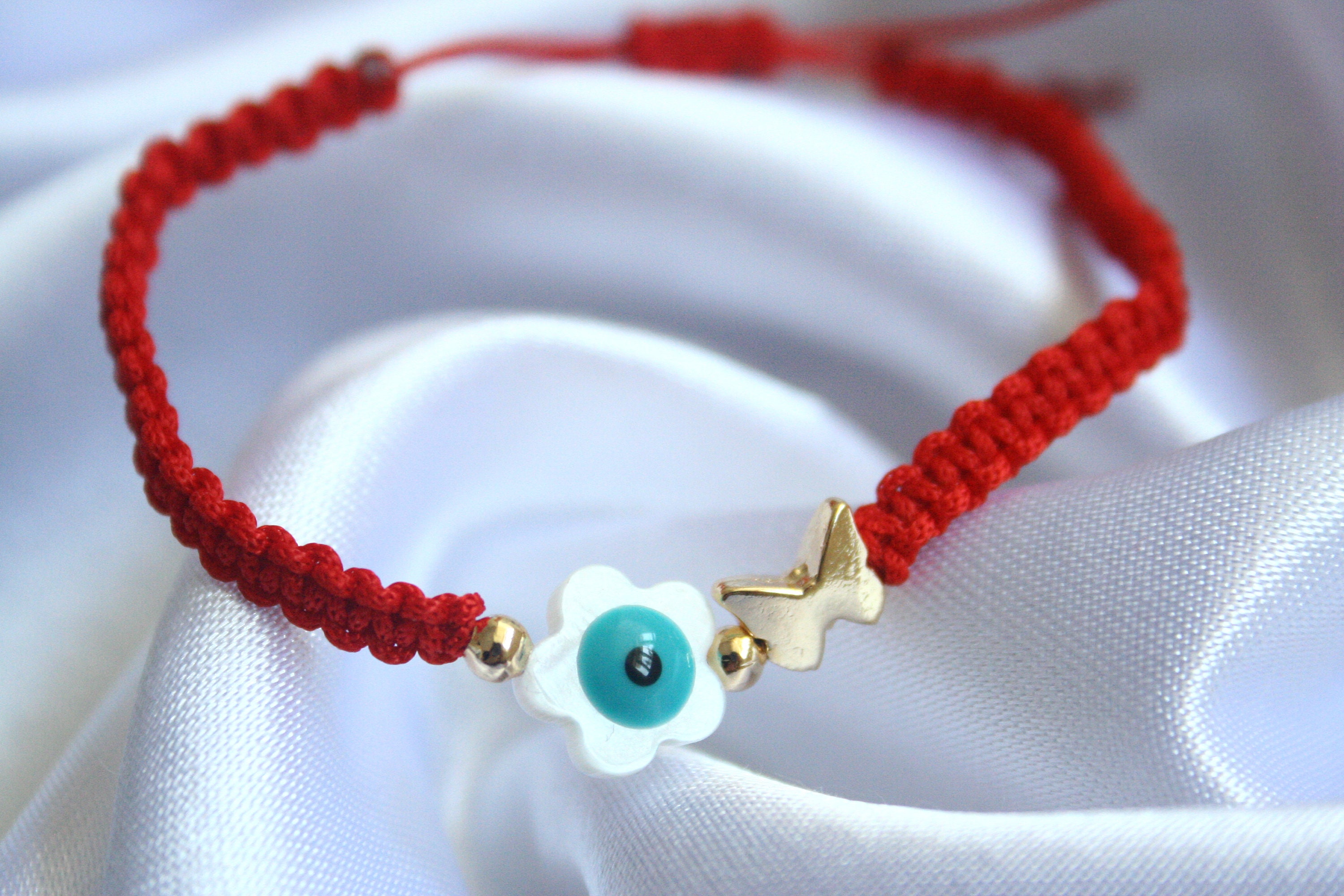 Red String Evil Eye Bracelet for Protection Womens Jewelry Red - Etsy