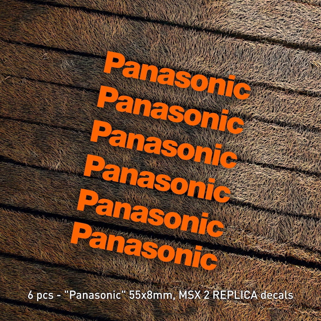 Panasonic MSX 2 Replica Decals Die Cut Vinyl Aufkleber Pegatinas ...