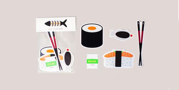 Sushi Vinyl Sticker Packs - Etsy