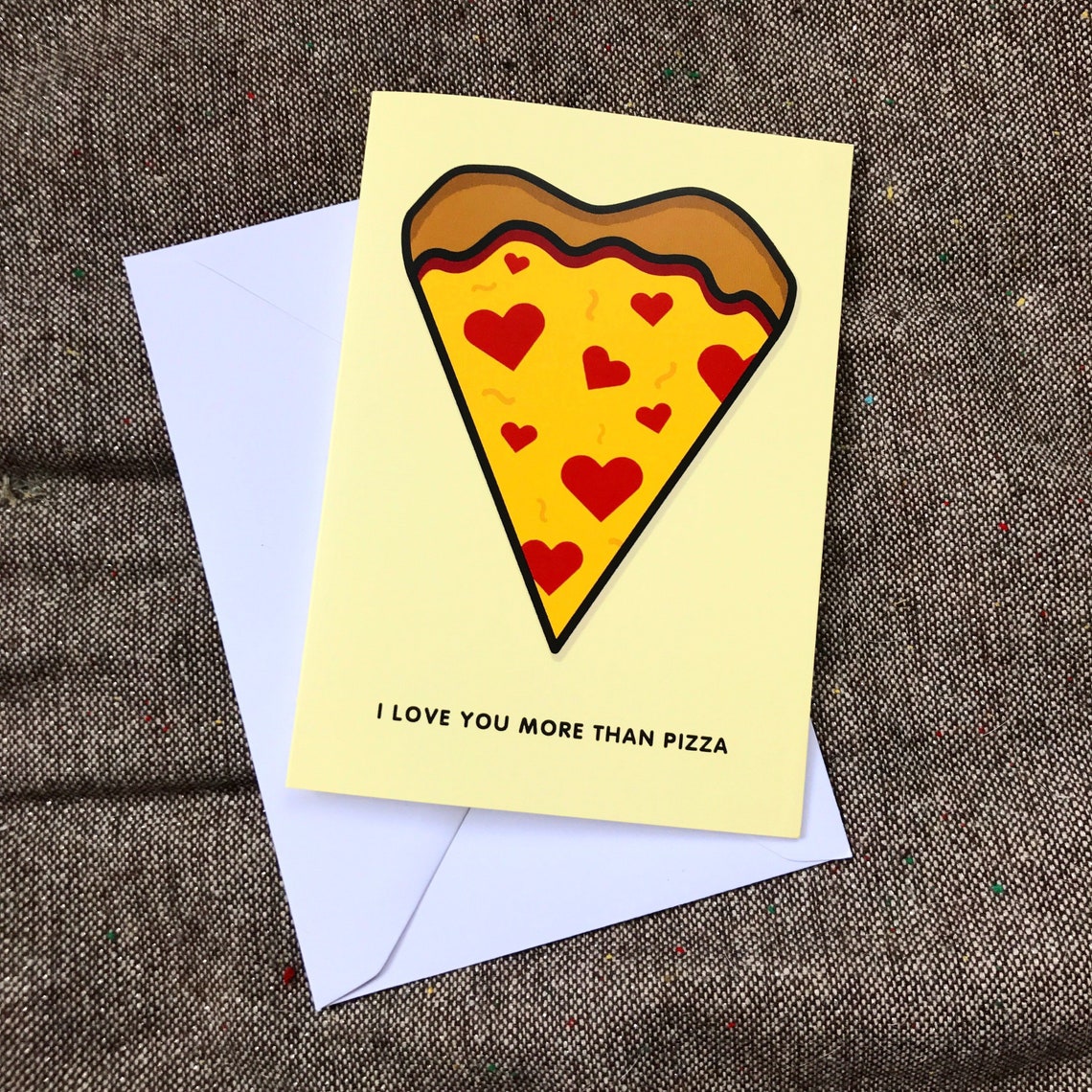 LOVE PIZZA Valentines Day Card / Anniversary Card - Etsy