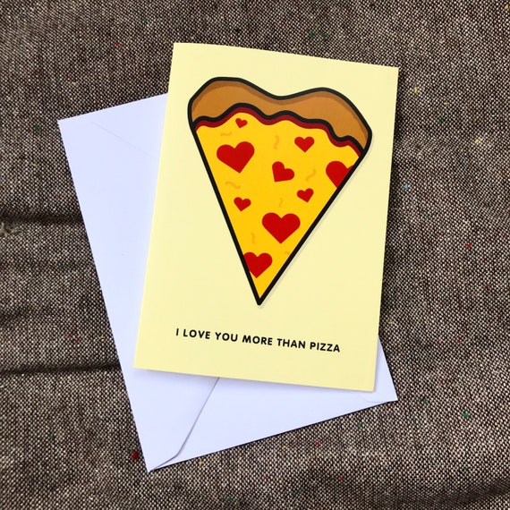 LOVE PIZZA Valentines Day Card / Anniversary Card - Etsy