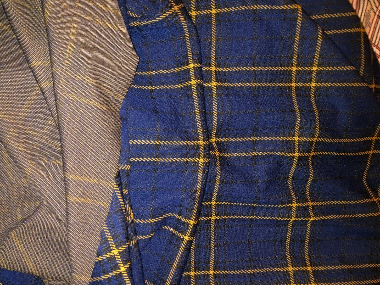 1970's Upholstery & Sawing Polyester Plaid 3 Plus Yards Fabric - Etsy
