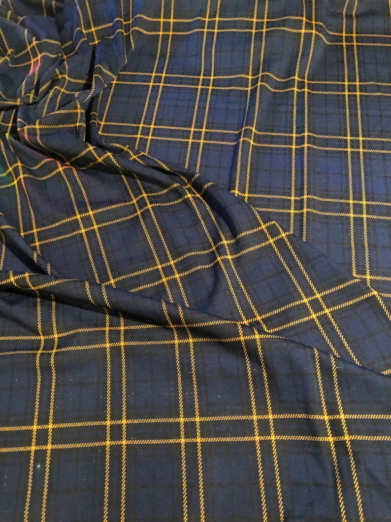 1970's Upholstery & Sawing Polyester Plaid 3 Plus Yards Fabric - Etsy