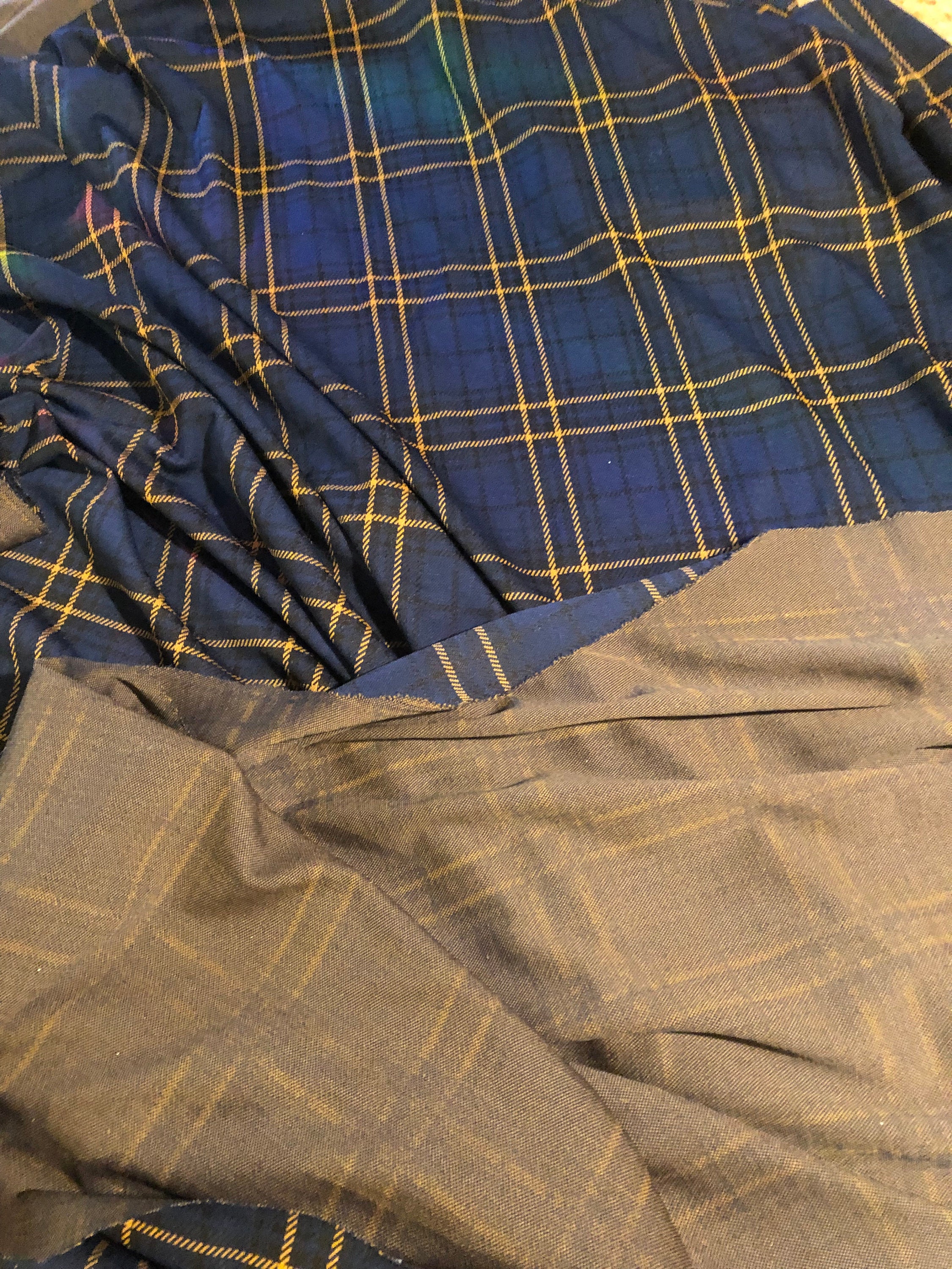 1970's Upholstery & Sawing Polyester Plaid 3 Plus Yards Fabric - Etsy