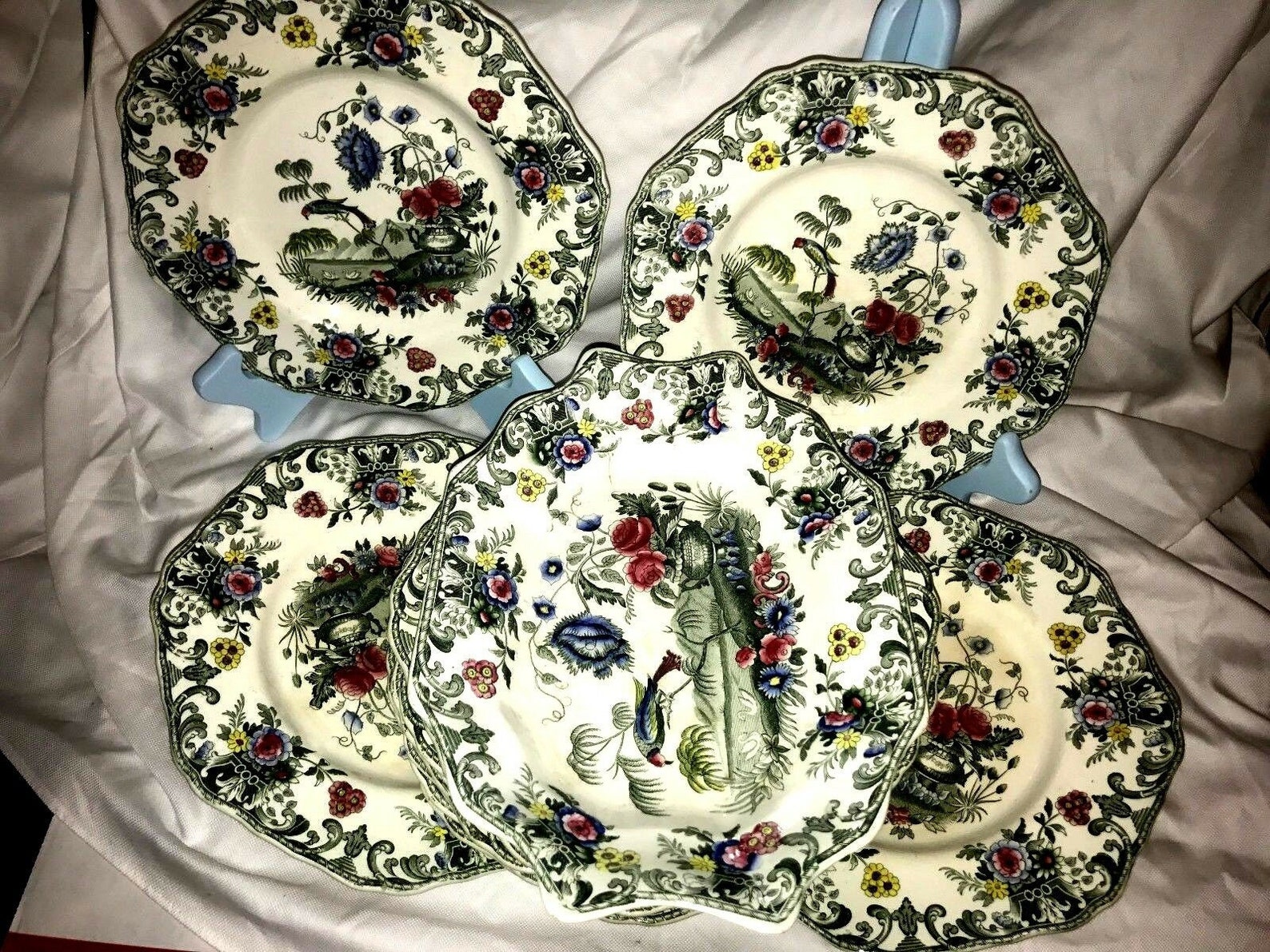 Spode's New Fayence 1805 1833 Georgian Period Hand Painted Luncheon 11 ...