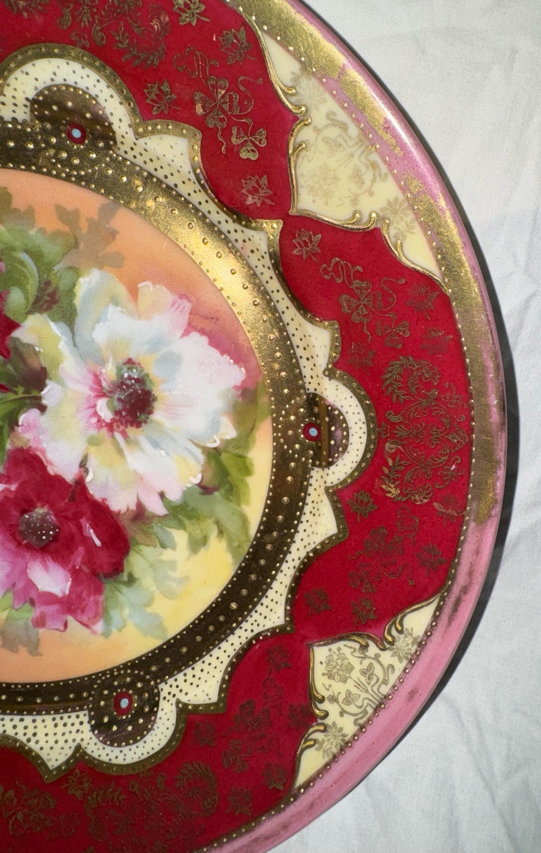 Rare Antique Sevres Cabinet Plate With Backstamp of Samson Sevres Blue ...