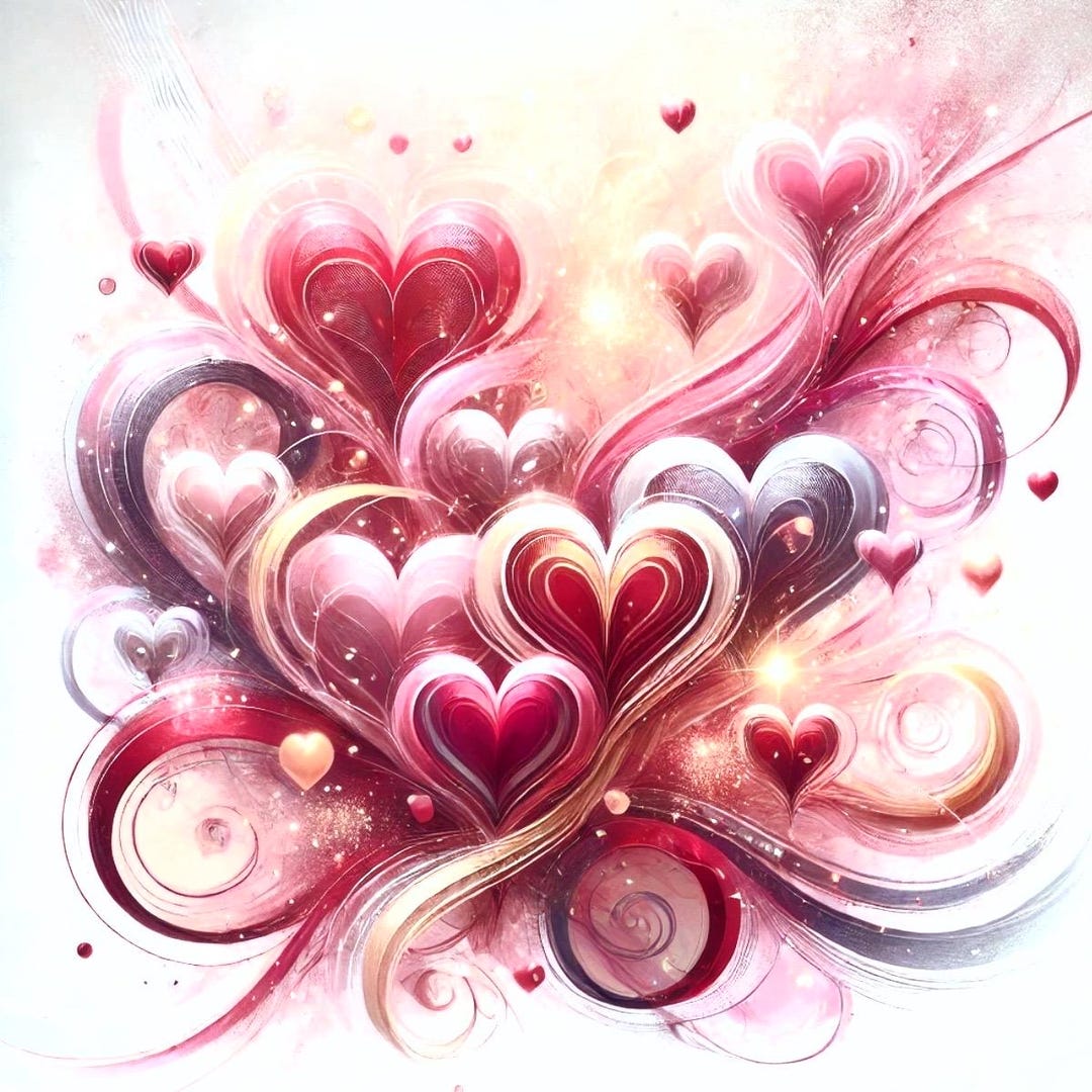 Abstract Heart Digital Image - Etsy