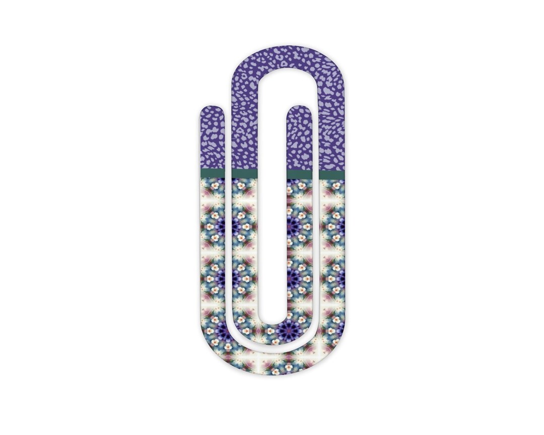 Purple Flower Design for Jumbo Paperclip - Etsy