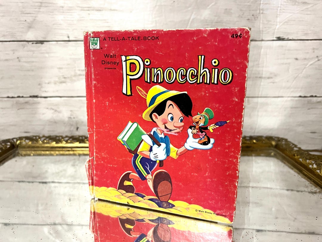 Vintage 1961 Disney Pinocchio A Tell-a-tale Book Retold by Dorothy Haas ...