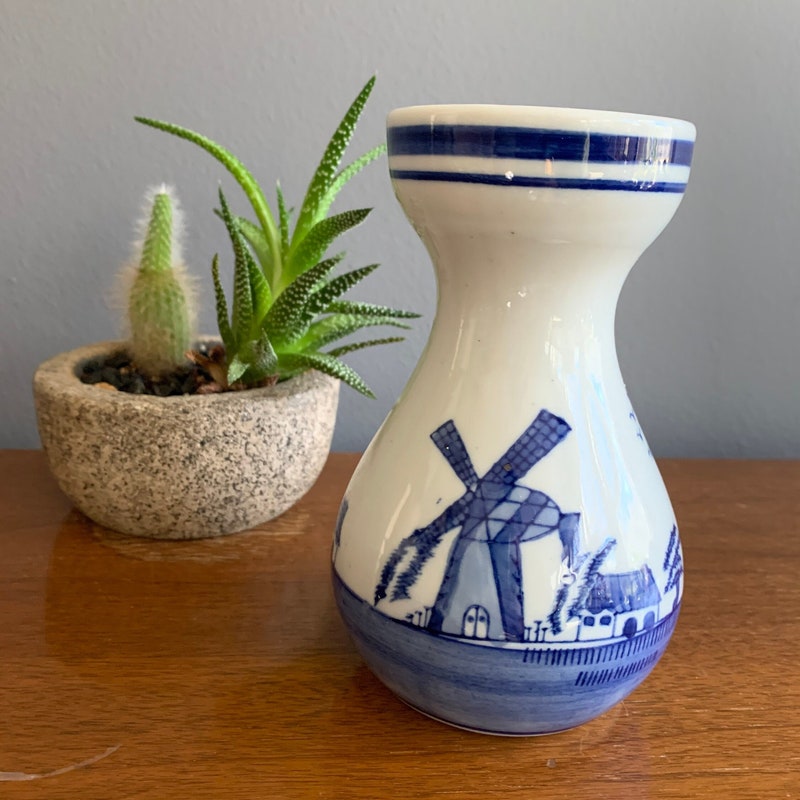 Delfts Windmill Vase - Etsy