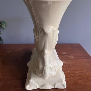 Vintage Chadwick Horn Cornucopia Vase, 420K, MCM Cream Pottery Vase - Etsy