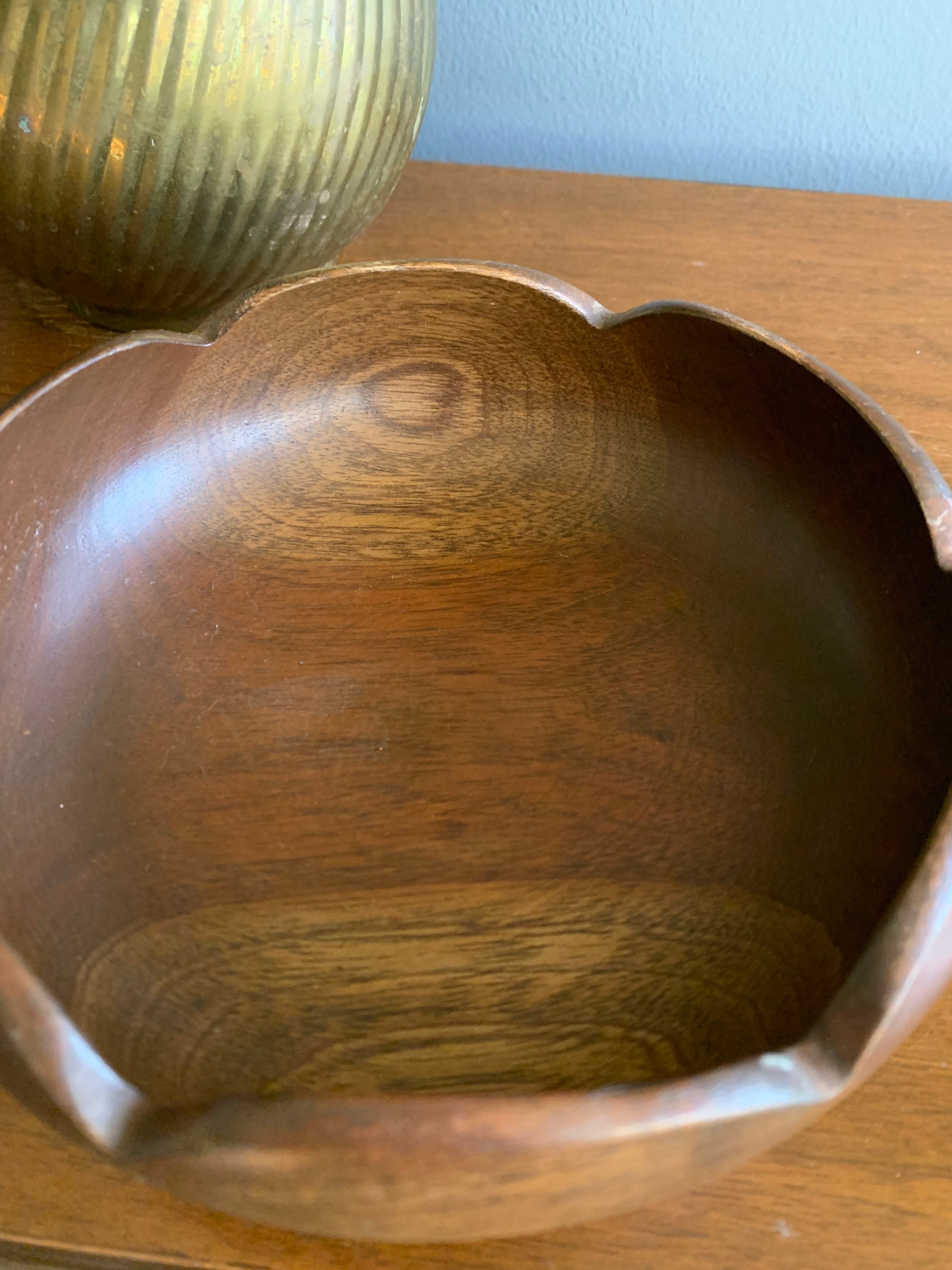 Set of 3 Monkey Pod Vintage Wood Bowls Scallop Shell Bowl - Etsy