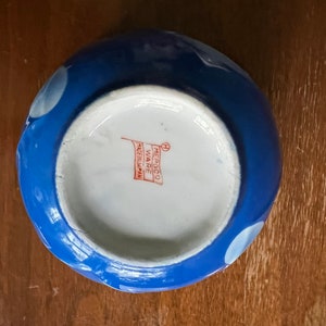 Vintage Art Deco Mepoco Ware Blue and White Circles Candy Dish ...