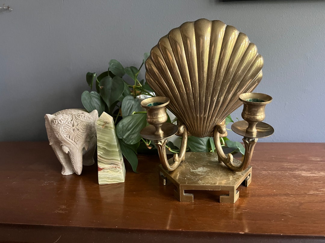 Vintage Mid Century Scallop Shell Wall Candle Sconce - Etsy