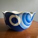 Vintage Art Deco Mepoco Ware Blue and White Circles Candy Dish ...