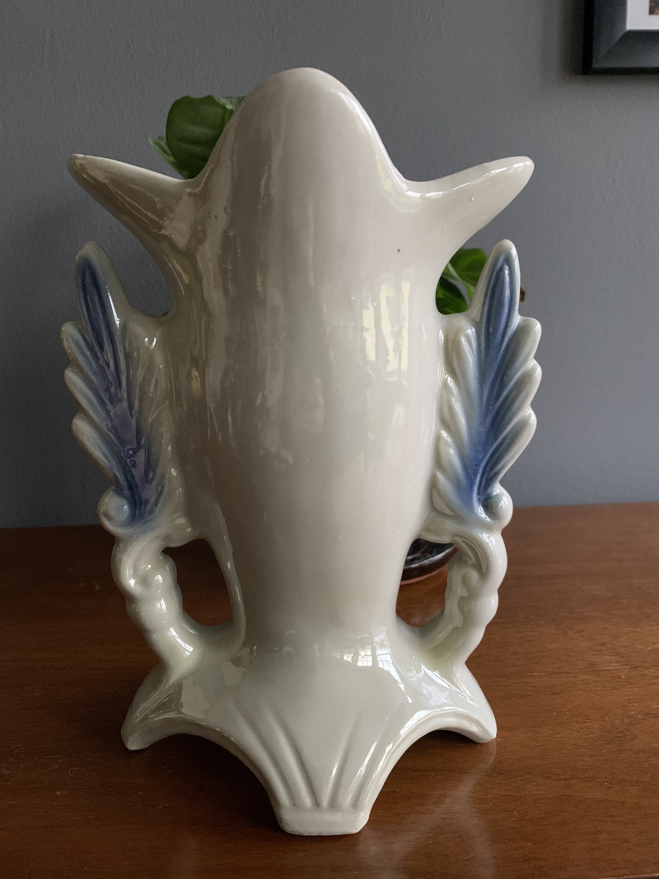 Vintage Lusterware Brazilian Vase, Victorian Style Floral Vase With Two ...