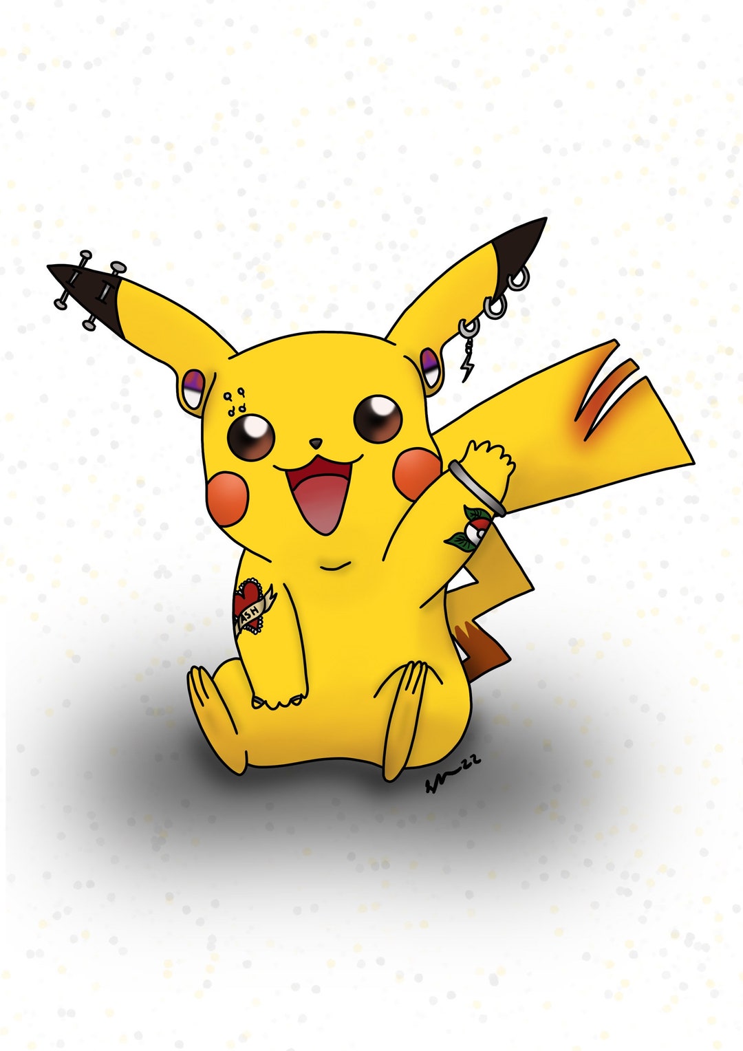 Alternative Pikachu Print - Etsy