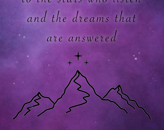 Velaris / Acotar Quote Art Print / to the Stars Who Listen and the ...