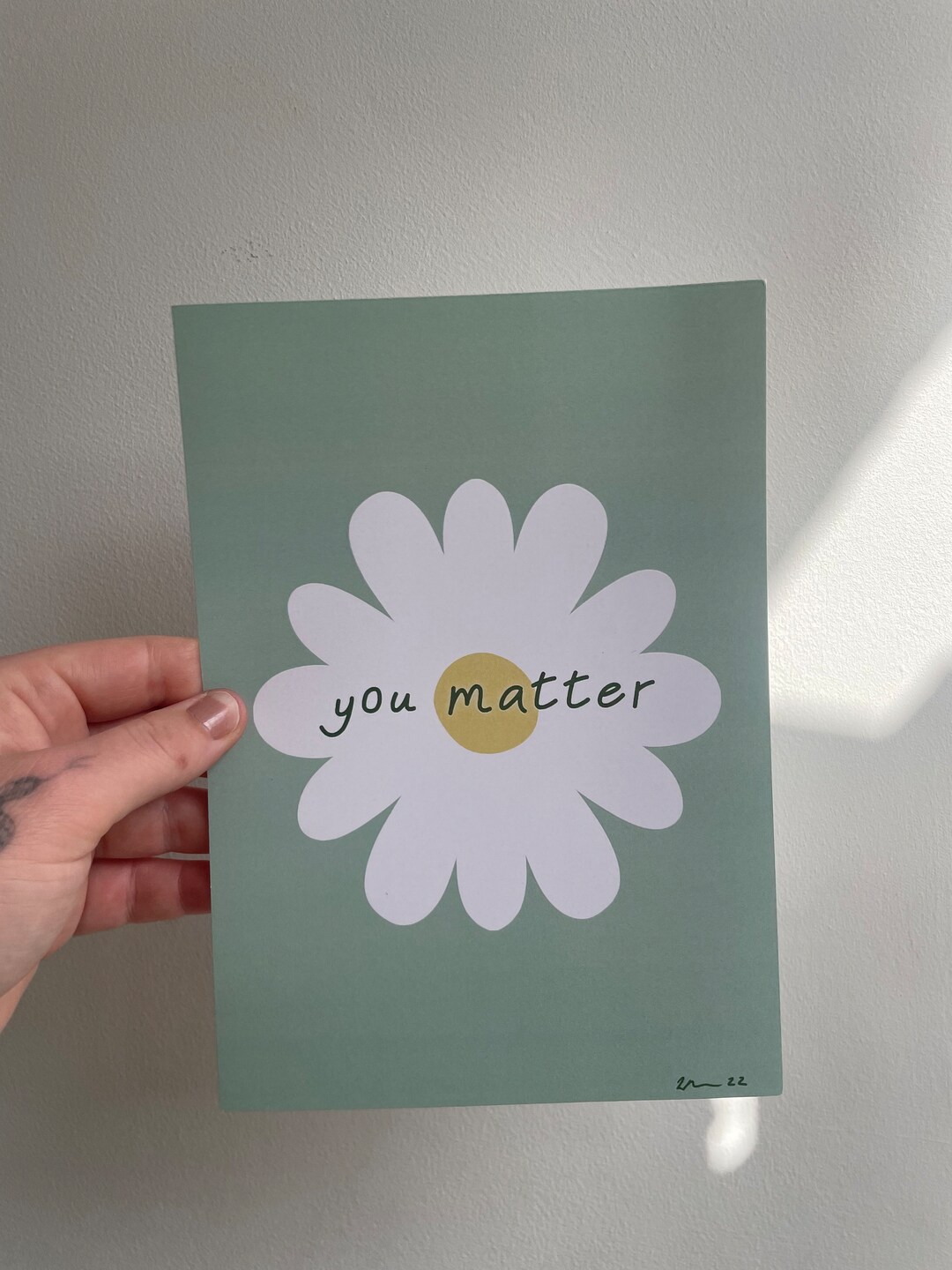 You Matter - Motivational Print / Floral Background - Etsy