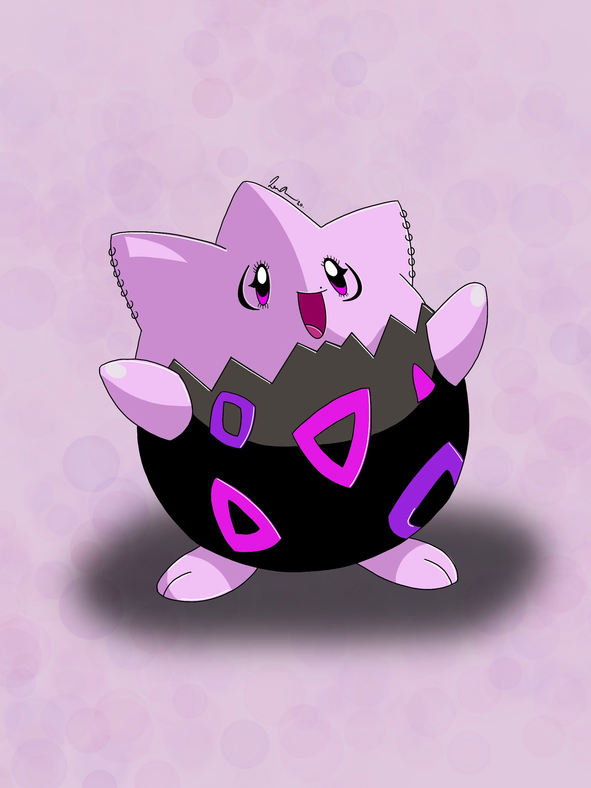 Gothic Togepi Print | Etsy