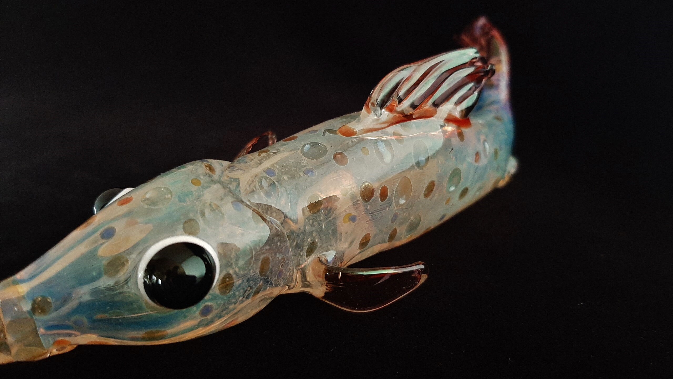 Glass Fish Pipe | Color Changing | Unique Sculpted Glass Art ...