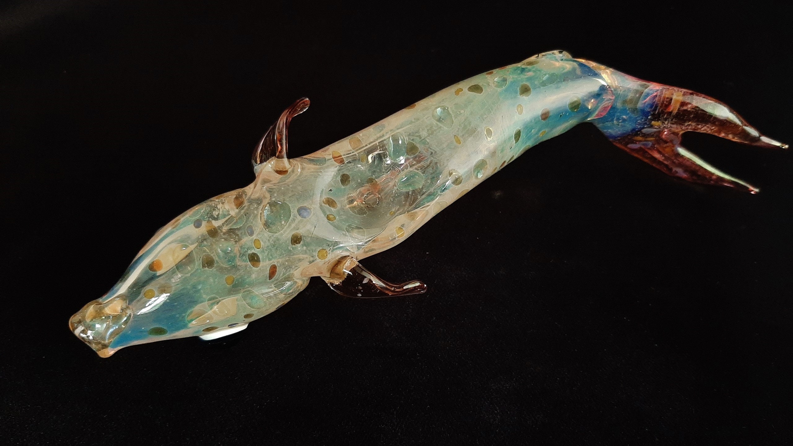 Glass Fish Pipe | Color Changing | Unique Sculpted Glass Art ...