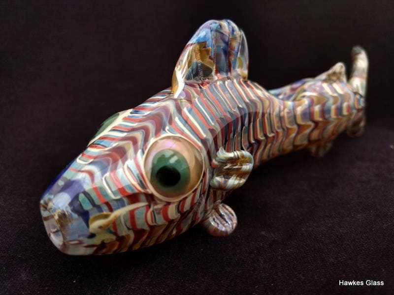 Color Changing Glass Fish Pipe