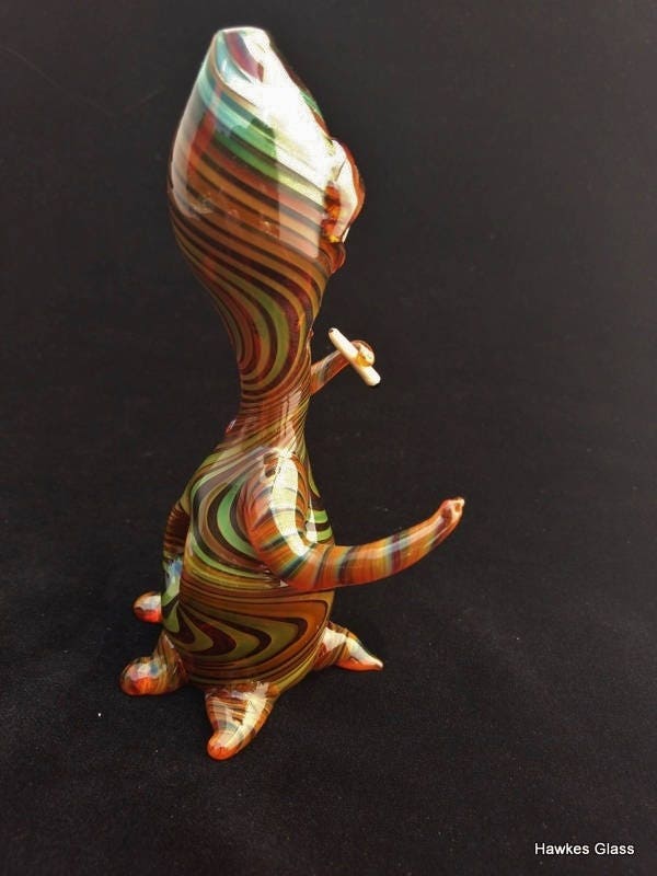Glass Alien Pipe -Clearance- (Fumed Amber)