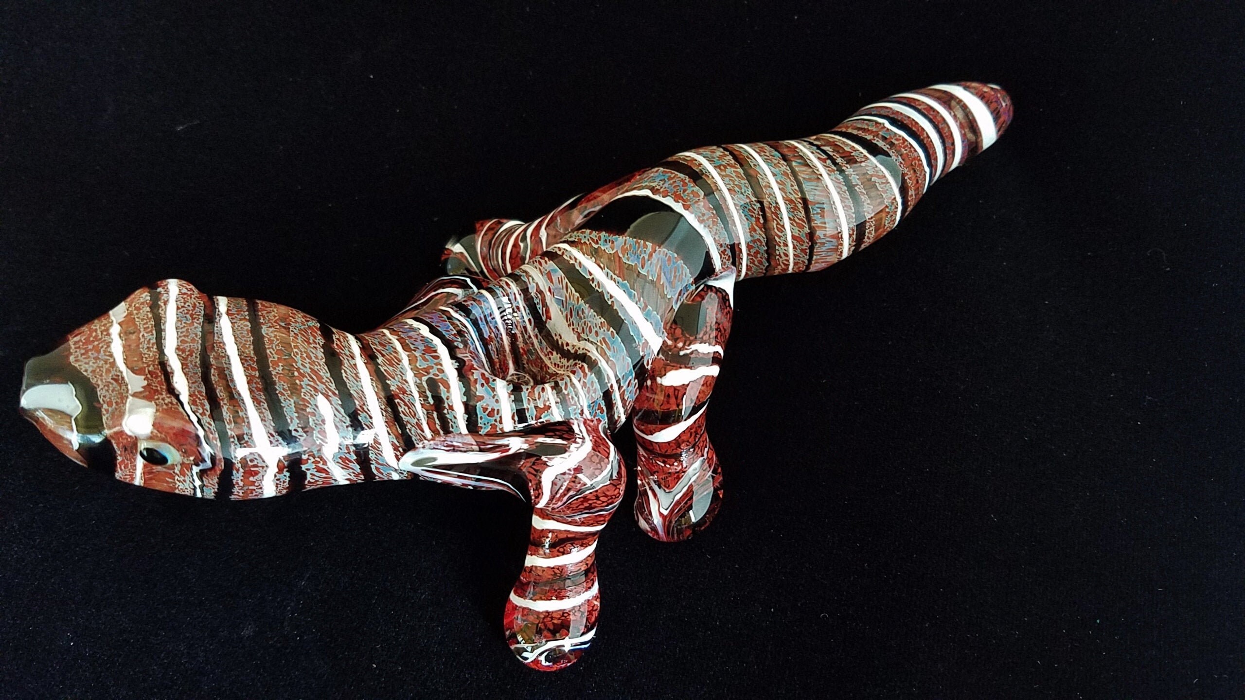 Glass Lizard Pipe | UV Glow | Color Changing | Unique Glass Art | Quick ...