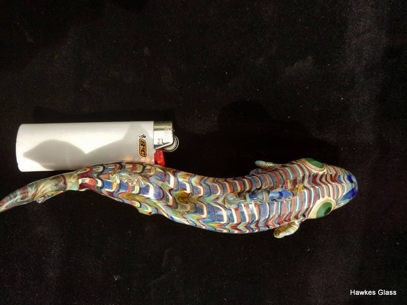 Color Changing Glass Fish Pipe