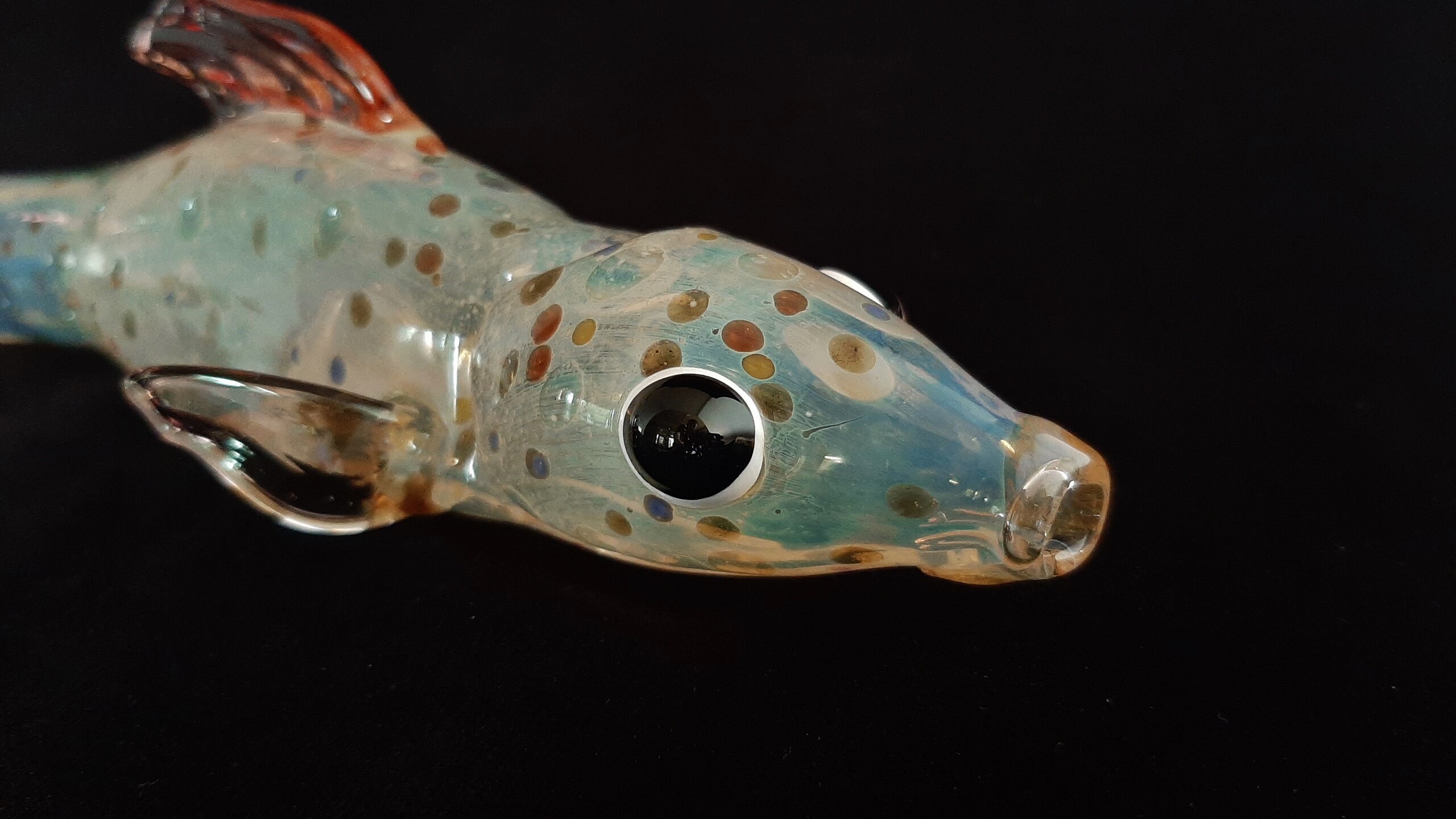 Glass Fish Pipe | Color Changing | Unique Sculpted Glass Art ...