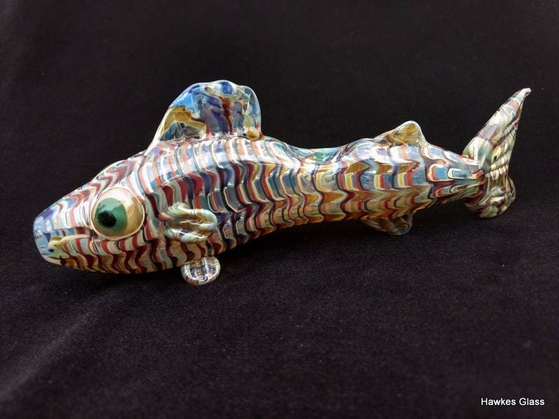 Color Changing Glass Fish Pipe