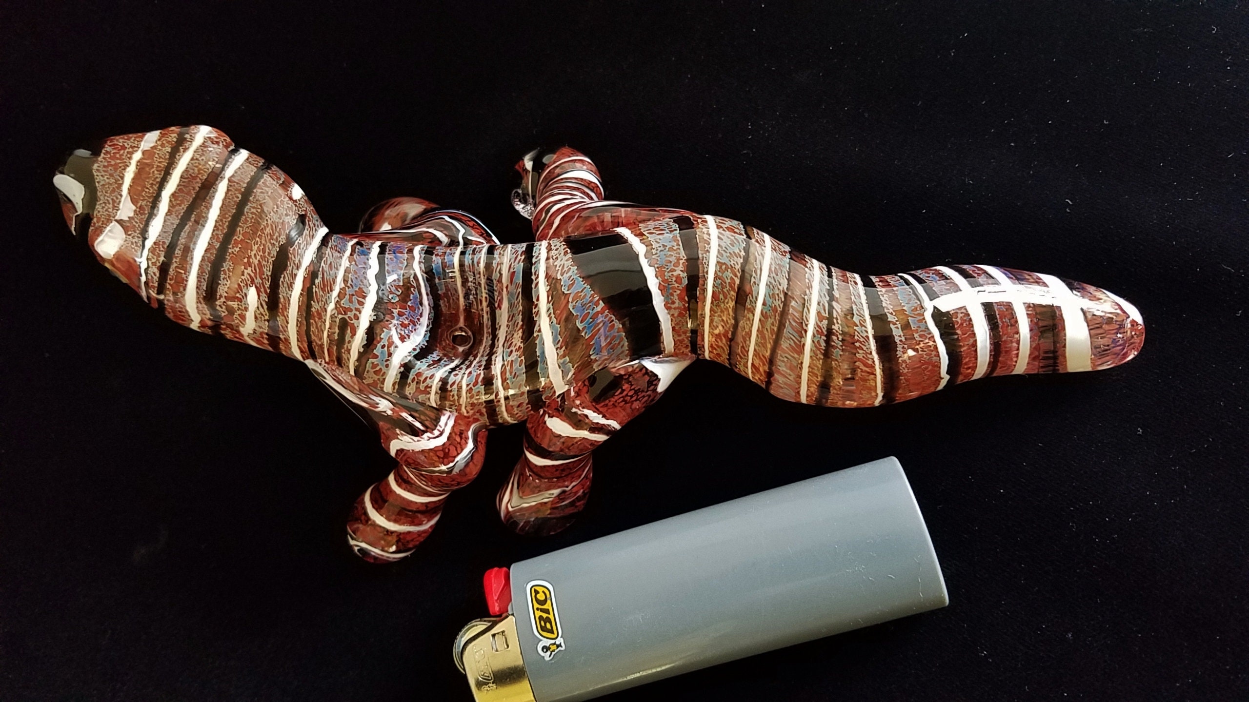 Glass Lizard Pipe | UV Glow | Color Changing | Unique Glass Art | Quick ...