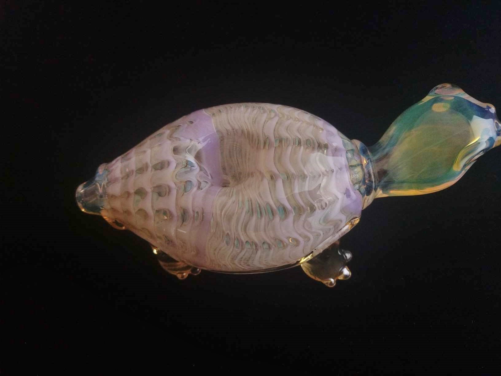 Colorful Glass Turtle Pipe | Color Changing Glass | Unique Glass Art ...