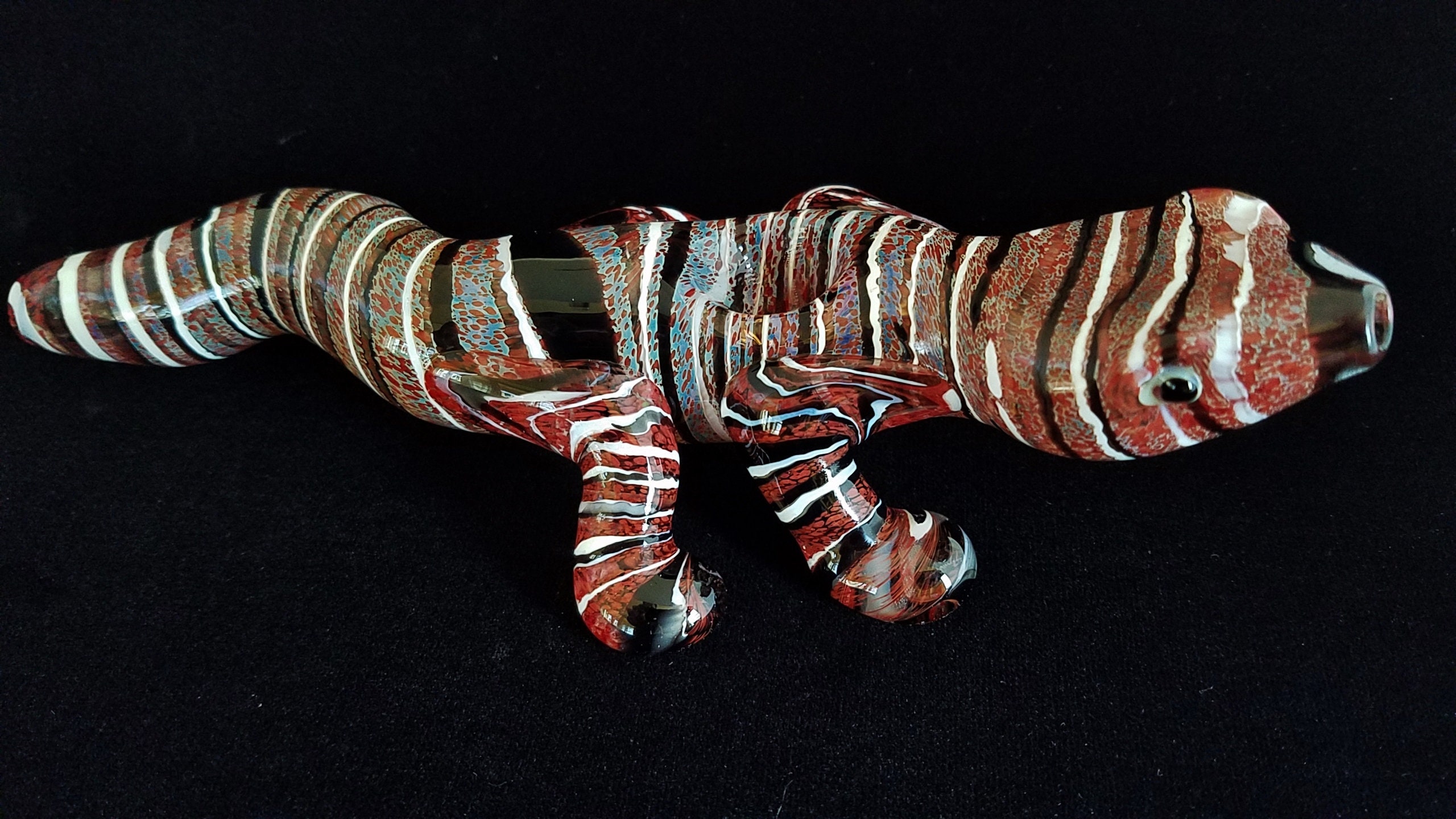Glass Lizard Pipe | UV Glow | Color Changing | Unique Glass Art | Quick ...