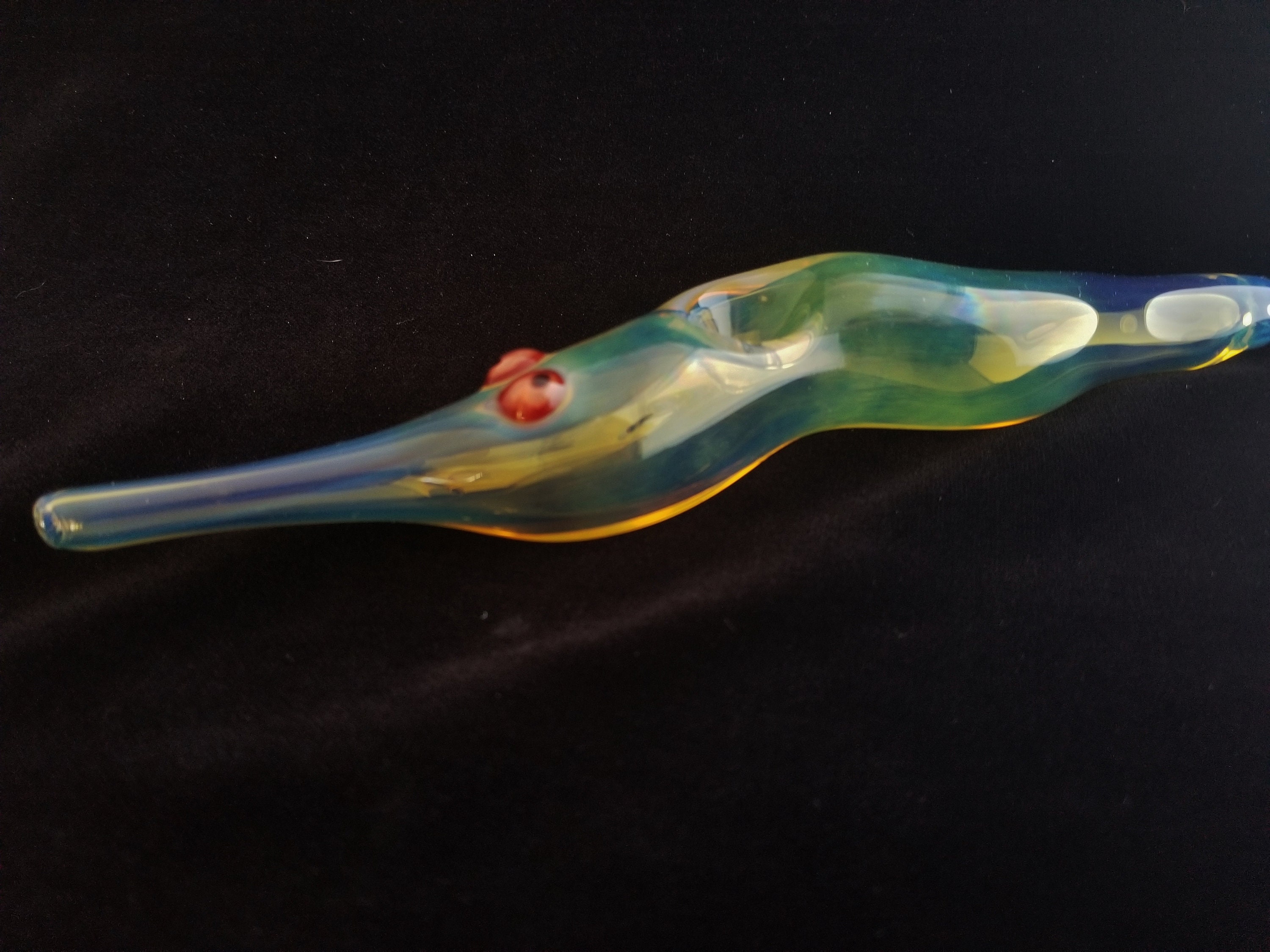 Glass Magic Worm Pipe (Red-Eye Version)| Color Changing | Unique Glass ...