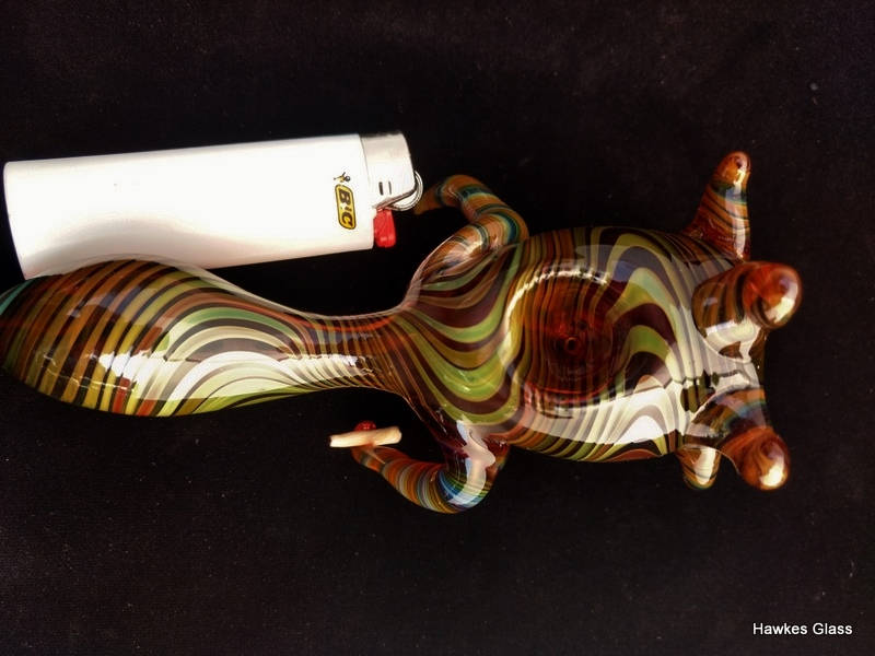 Glass Alien Pipe -Clearance- (Fumed Amber)